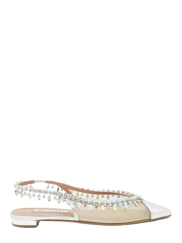 AQUAZZURA Temptation Ballet Flats - Silver
