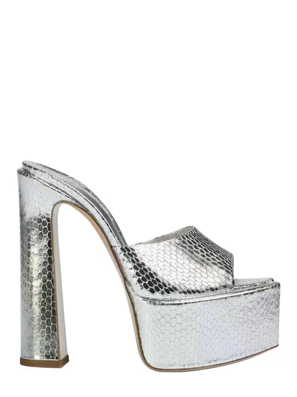 LE SILLA 170mm Nina Platform Sandals - Silver