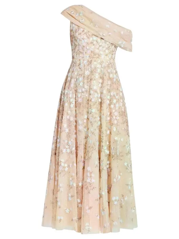 NEEDLE & THREAD Everett Bloom Gown - Neutrals