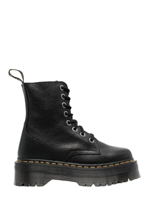 Dr. Martens Jadon 3 Pisa Leather Platform Boots - Black