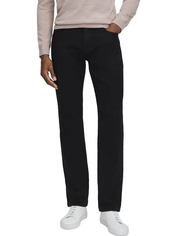 Paige Straight Leg Jeans - Black Shadow