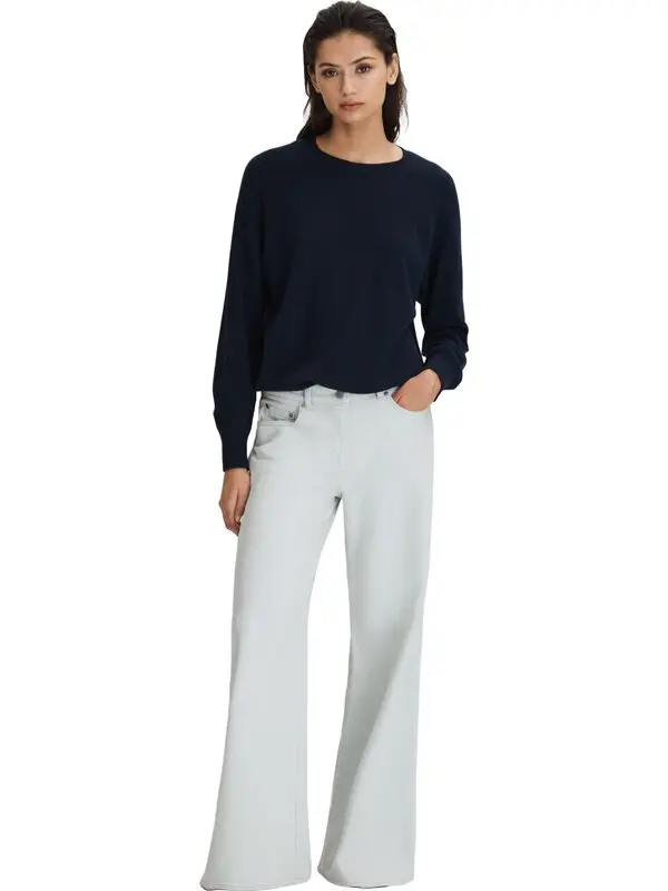 REISS Maize Flared Jeans - Light Blue