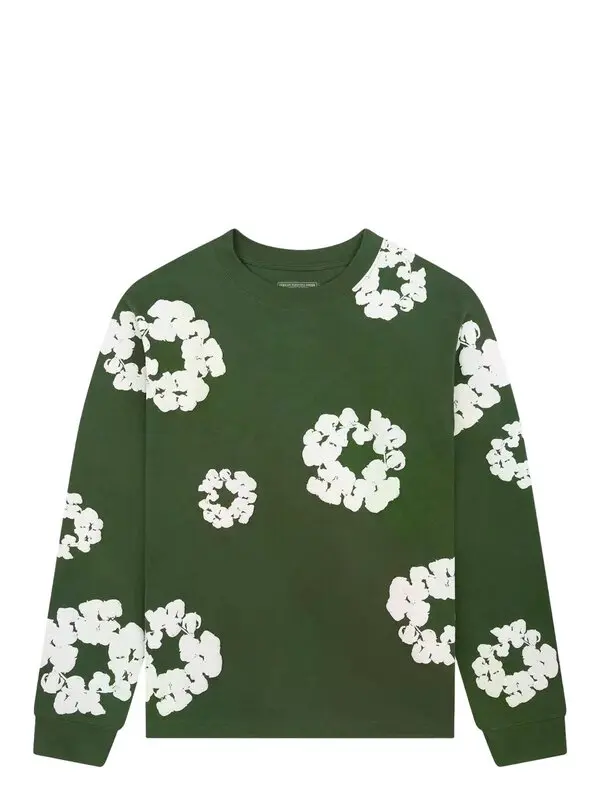DENIM TEARS Wreath Long Sleeve T-shirt - Green