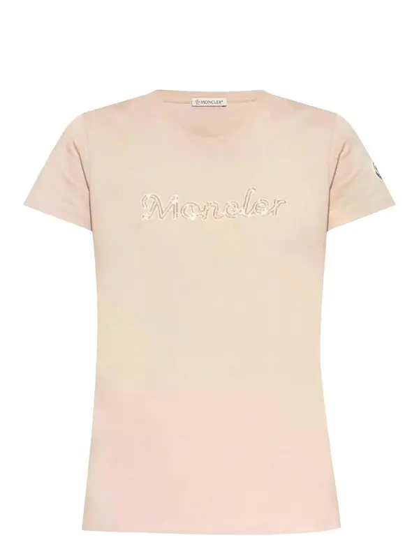 Moncler Bead-logo T-shirt - Pink