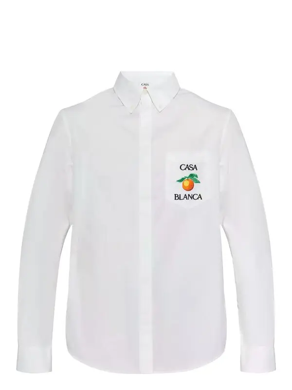 Casablanca Embroidered Shirt - White