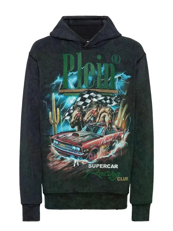 Philipp Plein Racing Club Hoodie - Black