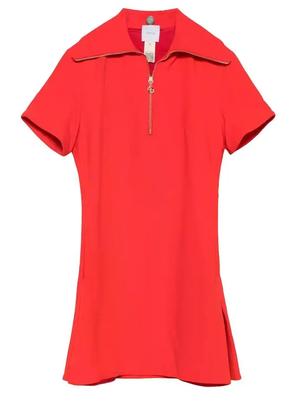 Patou Crepe Mini Dress - Red