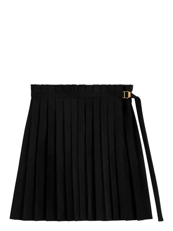 Ami Pleated Mini Skirt - Black