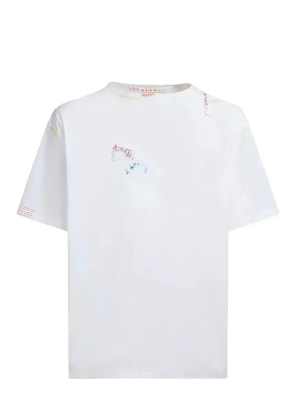 Marni Embroidered Logo T-shirt - White