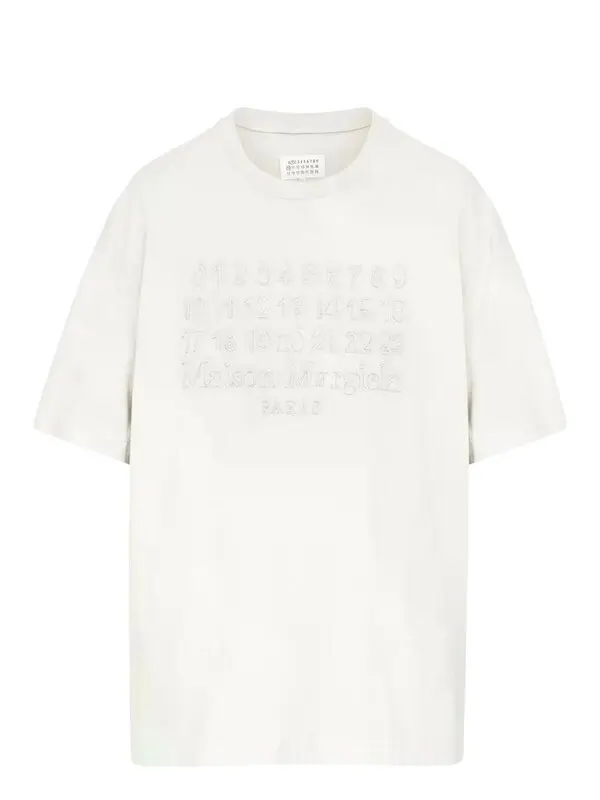 MAISON MARGIELA Numbers-motif T-shirt - Neutrals