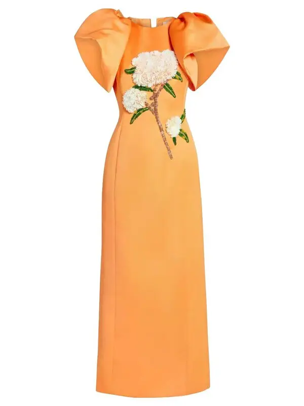 LEO LIN Lucinda Embellished Maxi Dress - Orange