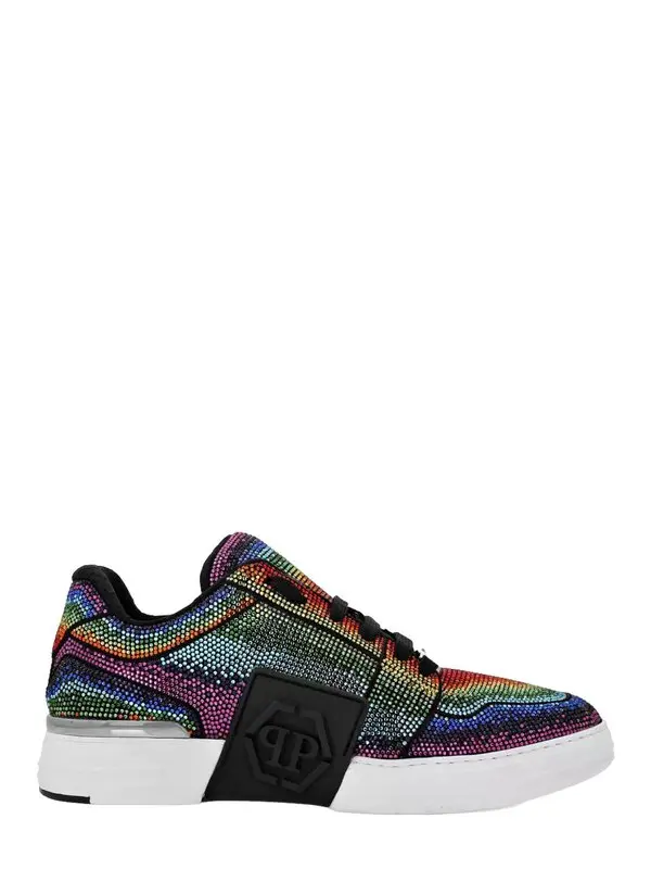 Philipp Plein Strass Hexagon Low-top Sneakers - Blue