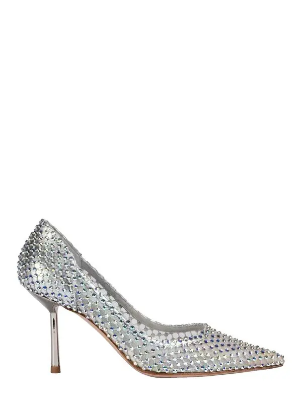 LE SILLA 80mm Gilda Pumps - Silver