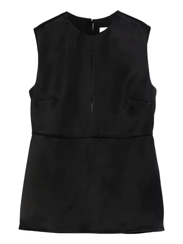 JIL SANDER Satin Vest - Black