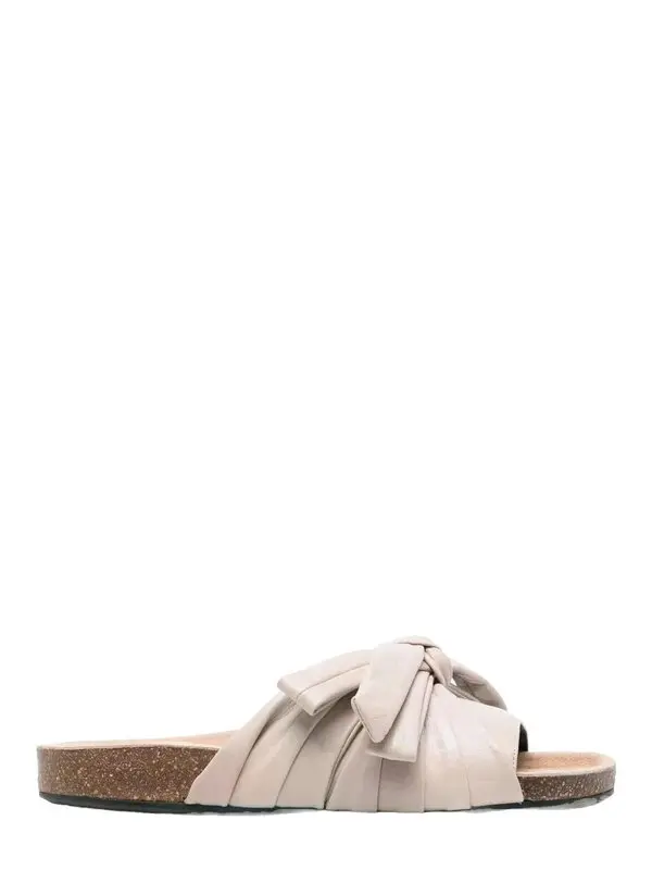 JW Anderson Bow Flat Slides - Neutrals