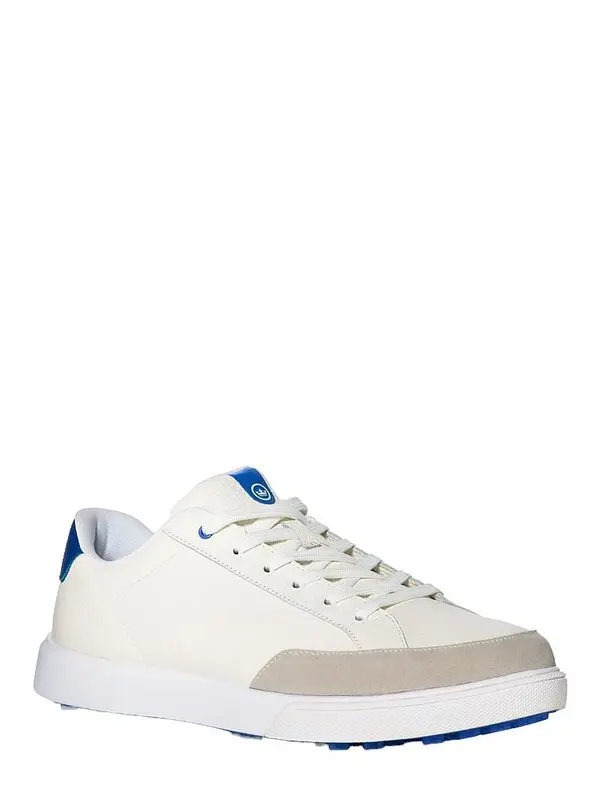 Peter Millar Drift Leather Hybrid Course Shoes - White/mako
