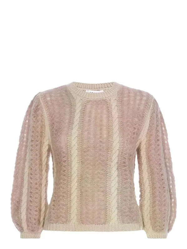 FRAME Cable-knit Jumper - Pink