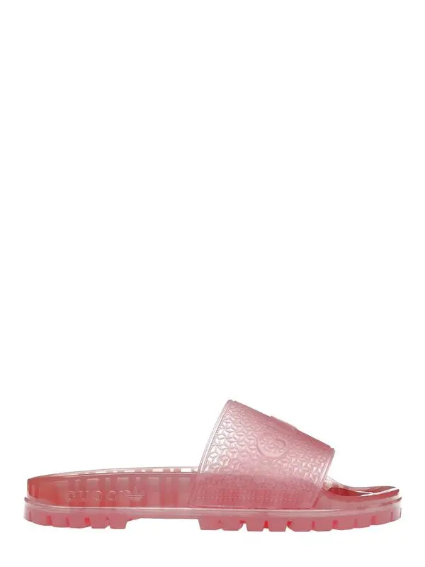 Adidas X Gucci Adilette Transparent Slide - Pink