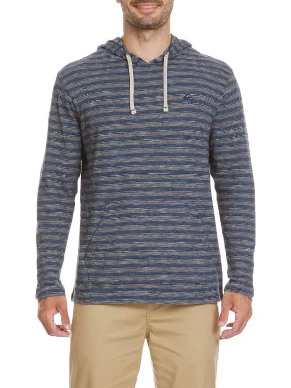 Quiksilver Stripe Slub Hoodie - Navy