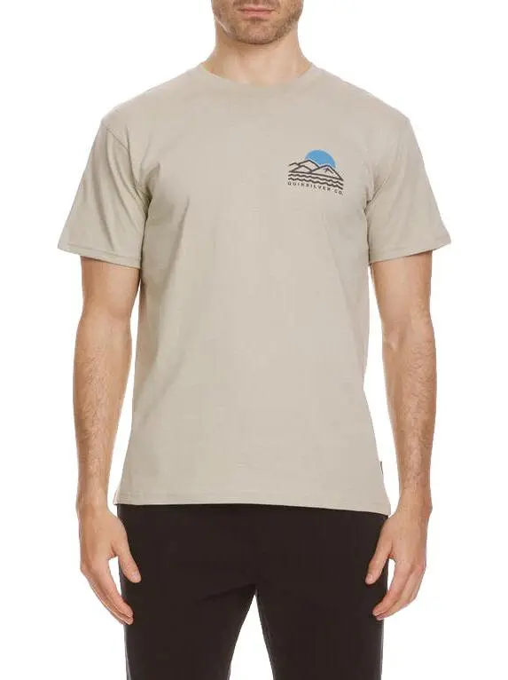 Quiksilver Blue Lines Graphic T-shirt - Pale Aloe