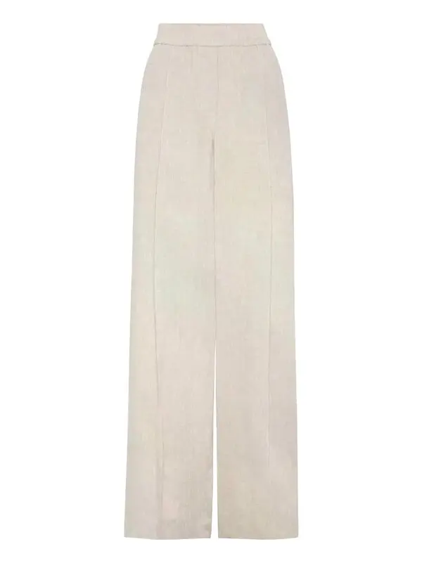 Brunello Cucinelli Linen Trousers - Neutrals