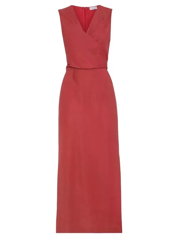 Brunello Cucinelli Wrap Dress - Red