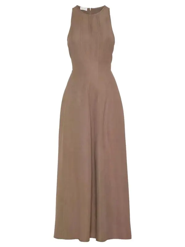 Brunello Cucinelli Flared Dress - Brown