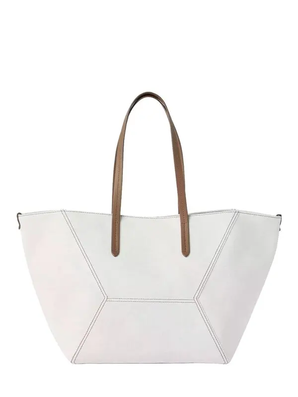 Brunello Cucinelli Leather Tote - White
