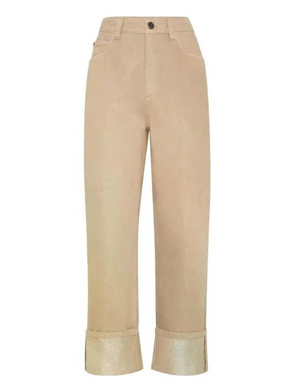 Brunello Cucinelli Straight-leg Cropped Trousers - Brown