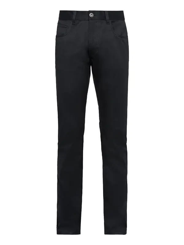 Prada Stretch-drill Tapered Jeans - Black