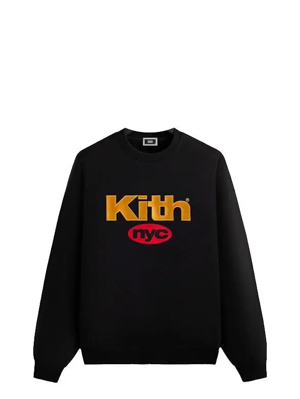 Kith Nyc Nimbus Logo Nelson Crewneck Sweatshirt - Black