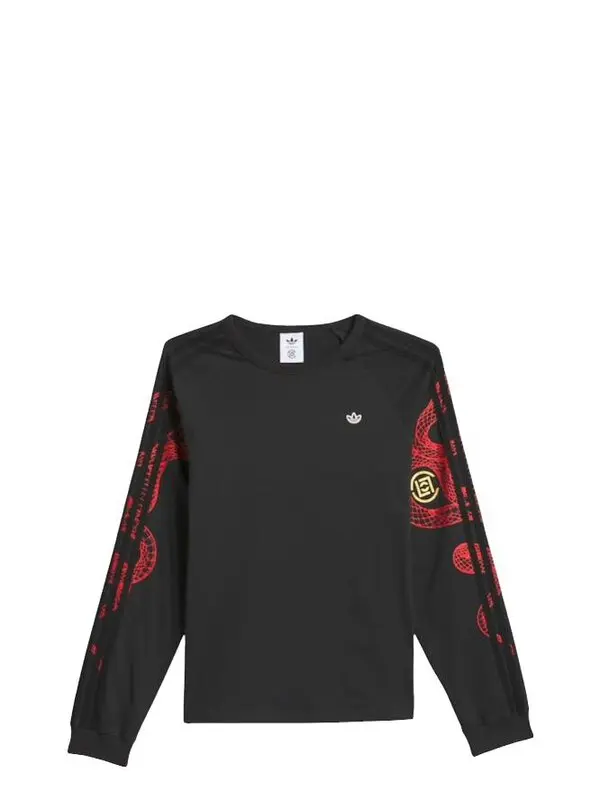 Adidas Originals X Edison Chen Clot Raglan Long Sleeve Tee - Black