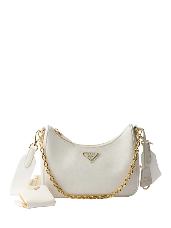 Prada Re-edition 2005 Saffiano Leather Bag - White
