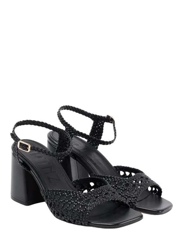 SOULIERS MARTINEZ Capri Woven Sandals - Black
