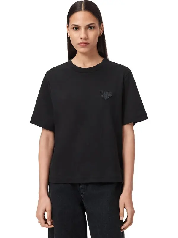 ALLSAINTS Lover Lisa Embroidered T-shirt - Black