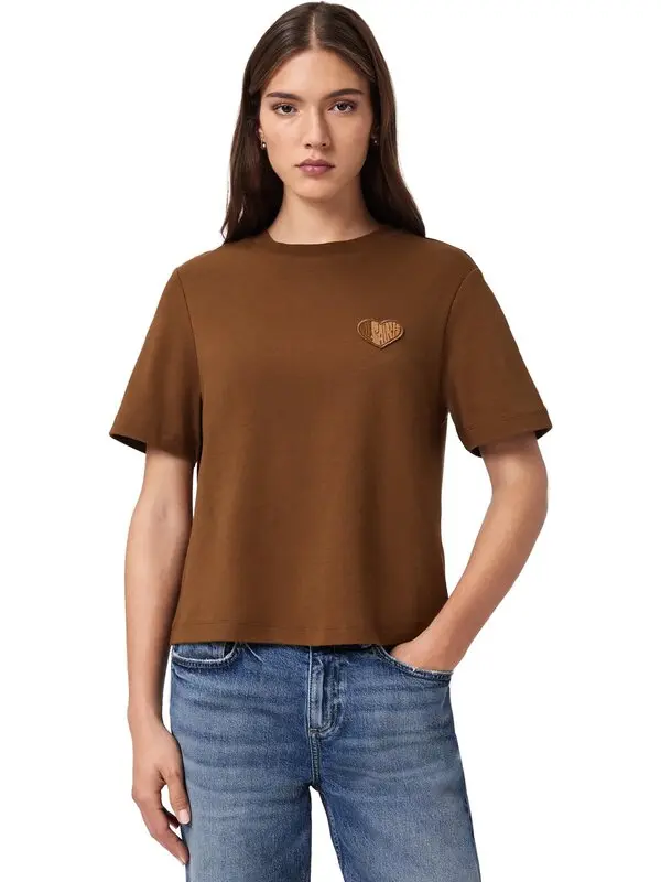 ALLSAINTS Lover Lisa Embroidered T-shirt - Brown