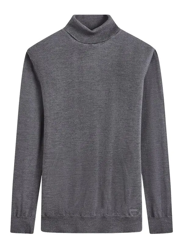 Bugatchi Wool Turtleneck Sweater - Anthracite