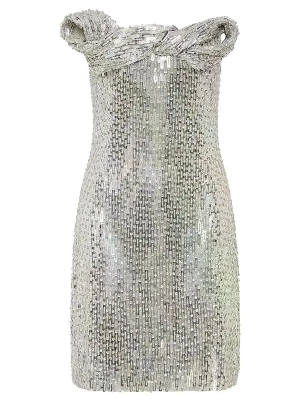Rachel Gilbert Rosalie Mini Dress - Silver