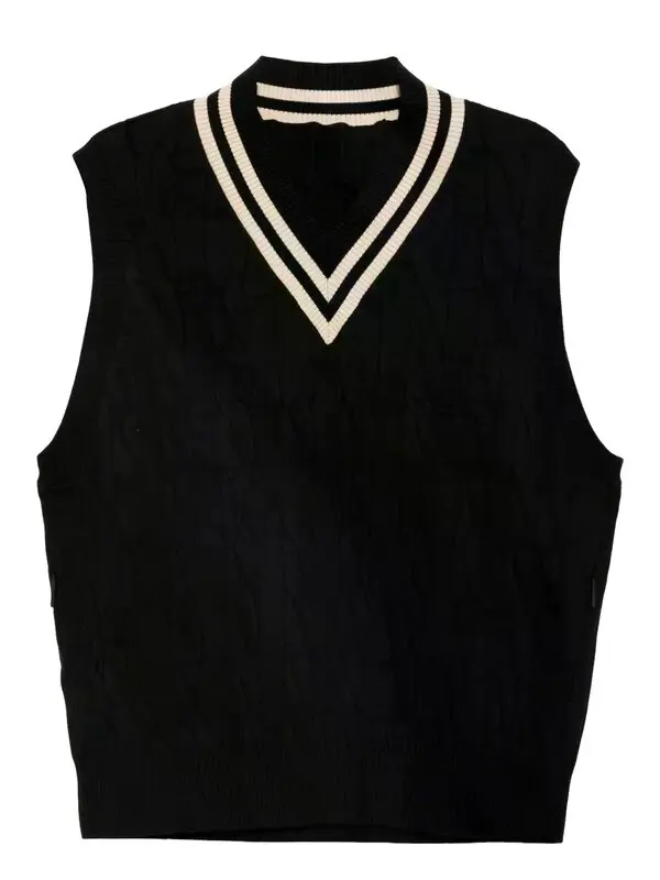 CROQUIS V-neck Vest - Black