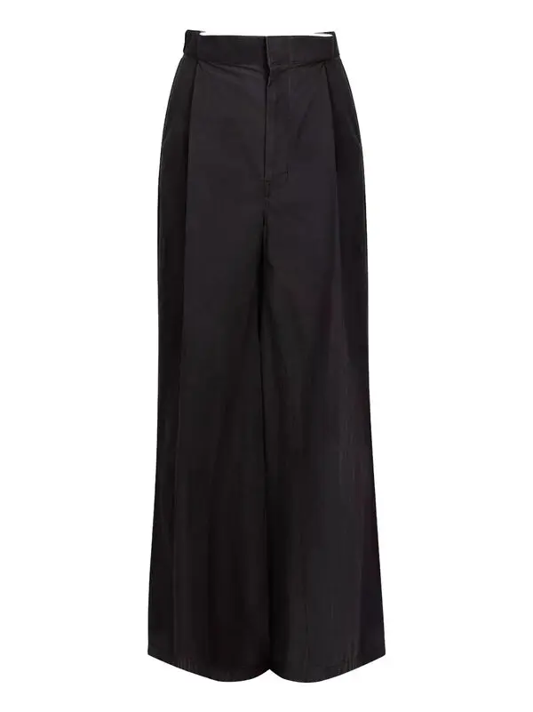 MAISON MARGIELA Four-stitch Logo Palazzo Trousers - Black