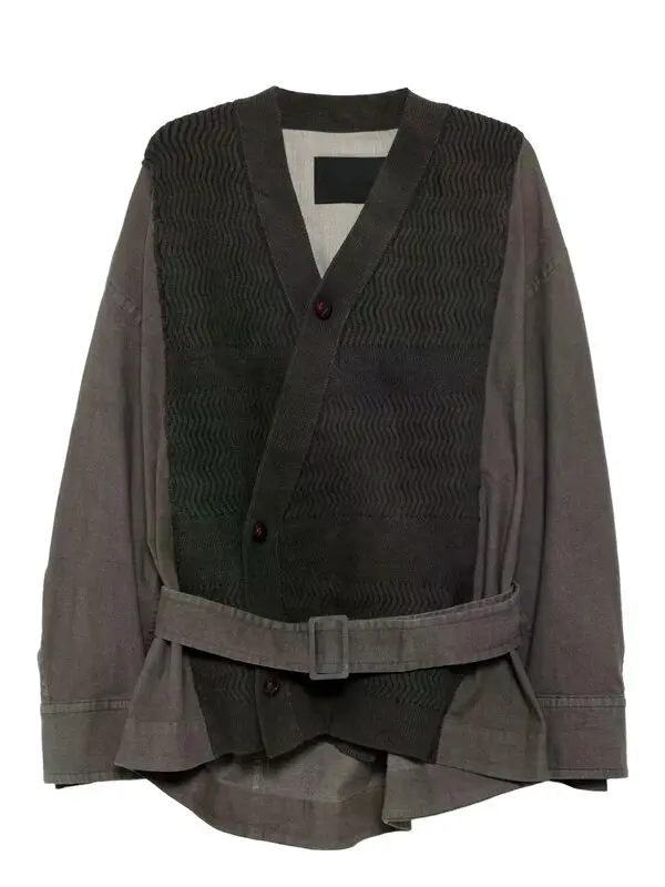 CROQUIS V-neck Jacket - Grey
