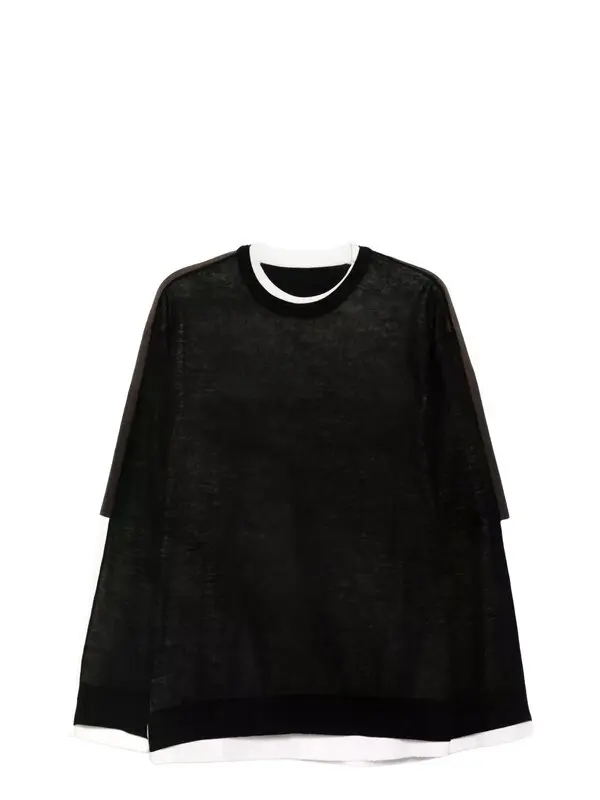 CROQUIS Panelled Long Sleeve Shirt - Black