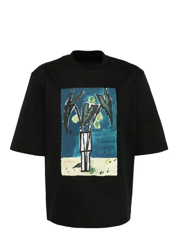 CROQUIS Pattern-printed T-shirt - Black
