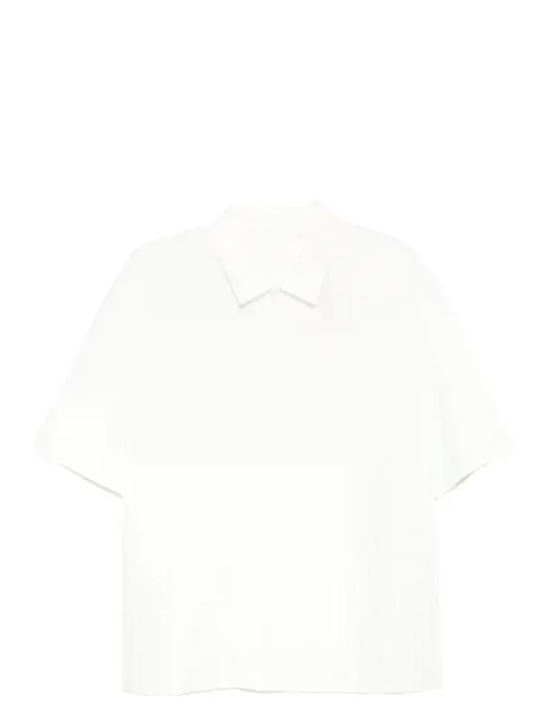 CROQUIS Gathered-detailed Polo Shirt - White