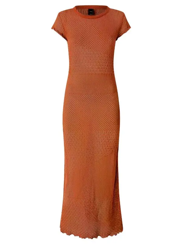 Pinko Cap Sleeves Dress - Orange