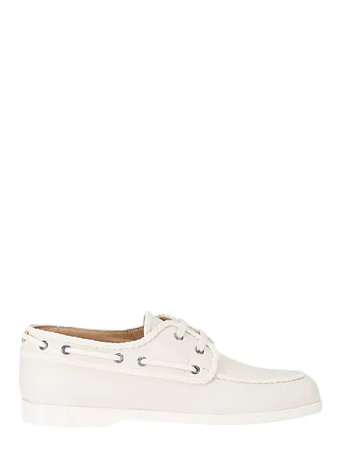 Valentino Garavani Plaque Woven Shoes - Bone