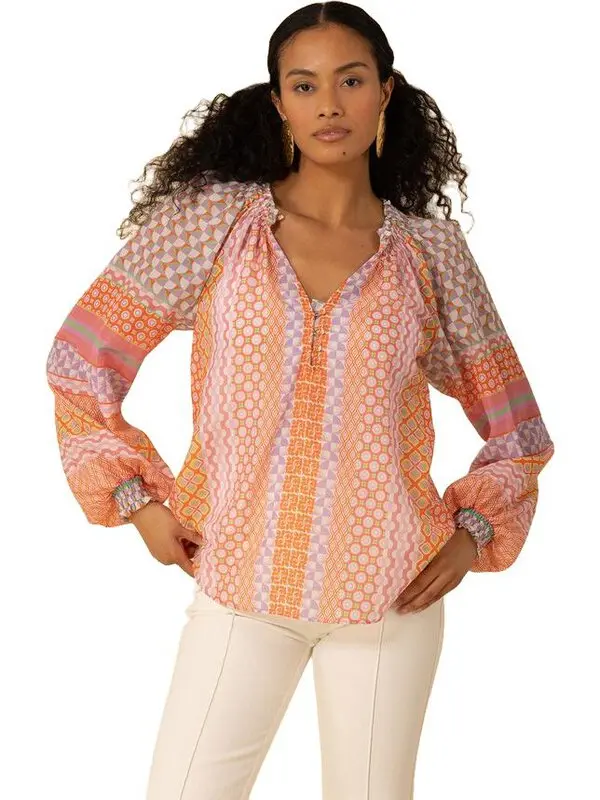 Hale Bob Megan Voile Top - Green