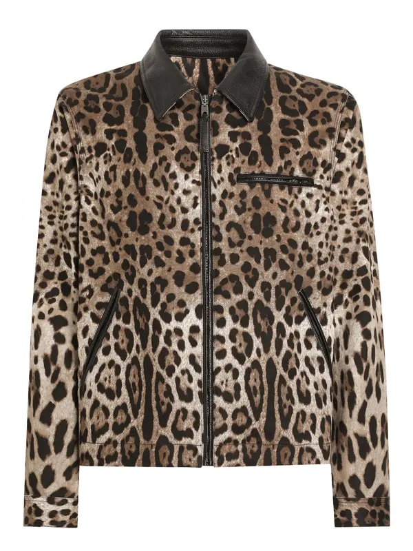 Dolce & Gabbana Leopard Cotton Jacket - Print