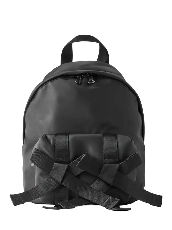Simone Rocha Bow And Faux Pearl-embellished Backpack - Black