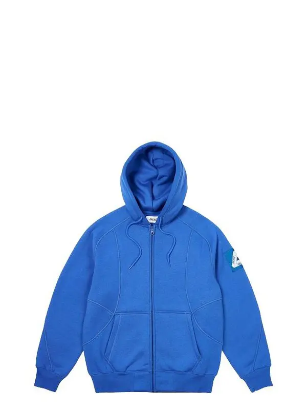 PALACE Bonded Sherpa Zip Hood - Palatial Blue